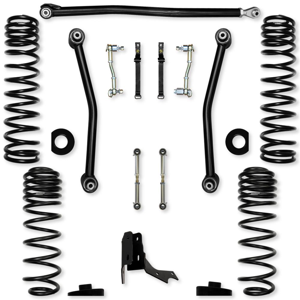 Rock Krawler 3.0-Inch Adventure Series Mid-Arm Front & Rear Lift Kit F ...