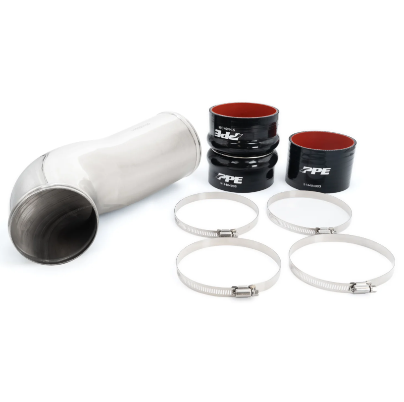 PPE Polished Turbo Inlet Upgrade Kit For 20-25 GMC Chevrolet 6.6L Dura ...