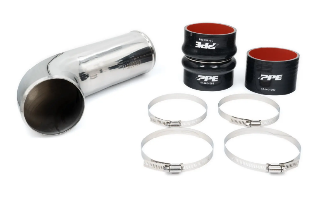 PPE Polished Steel Turbo Inlet Pipe Kit For 2017-2019 GMC/Chevy 6.6L L ...