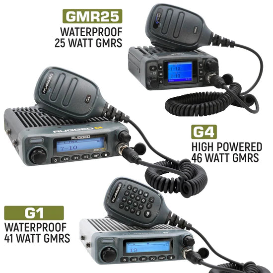 Rugged Radios 41 Watt - G1 Waterproof Two-Way GMRS Mobile Radio Kit Fo ...