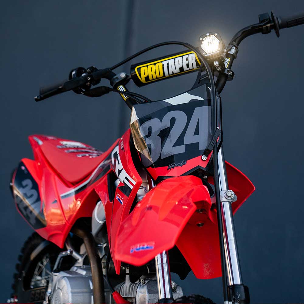 Baja Designs Electric Start Pit Bike S1 Moto Kit Clear Wide Cornering ...
