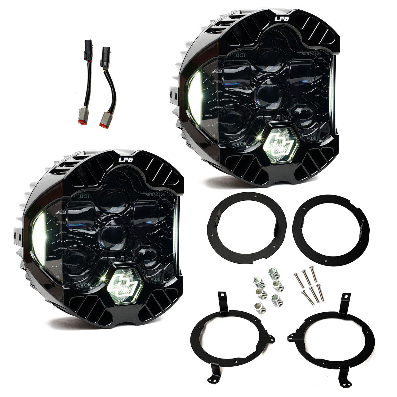 Baja Designs DOT LP6 Headlights Kit White DRL For 18–25 Jeep Wrangler ...