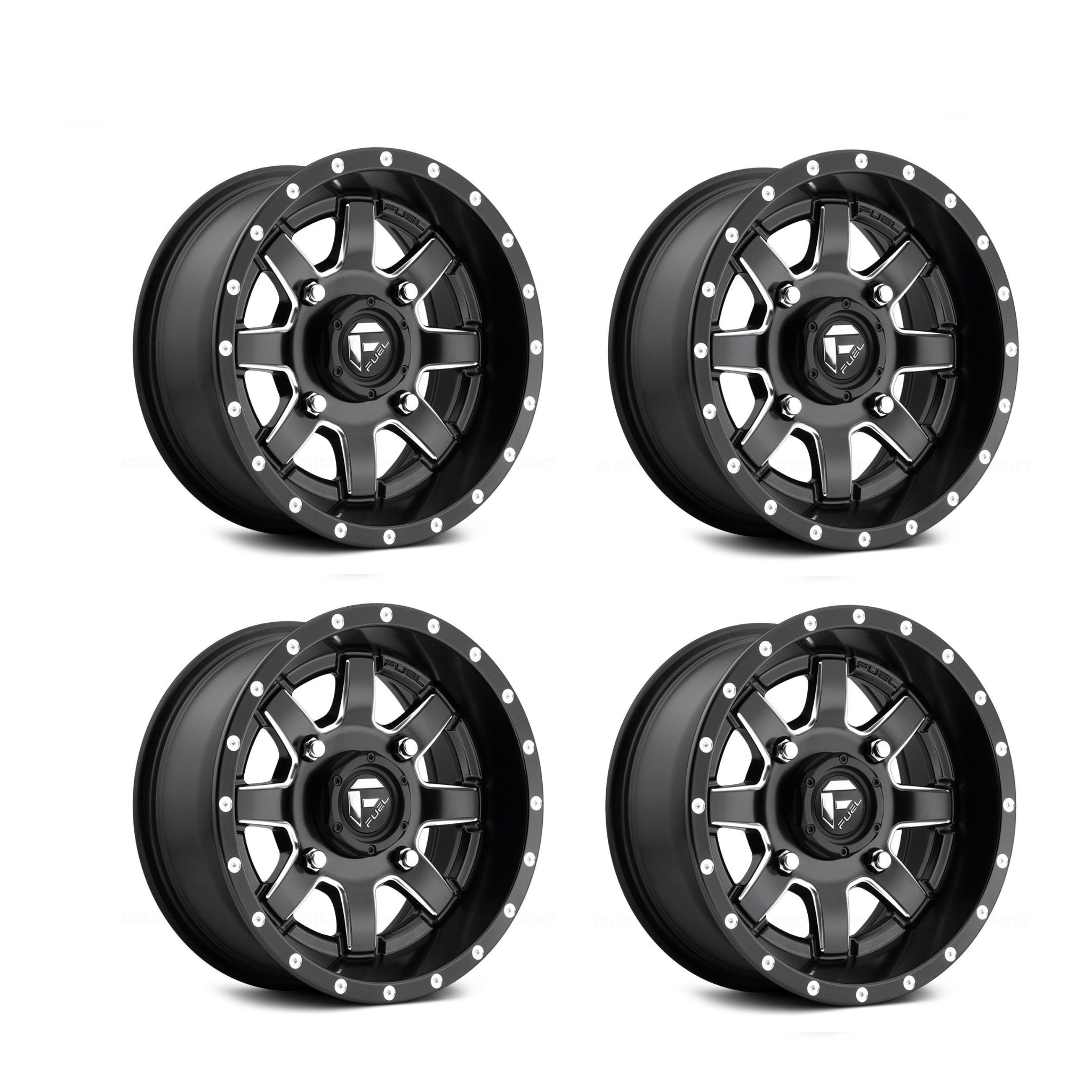 (4) 15X7 Fuel UTV D538 Maverick Matte Black Milled Wheels 4X137 +13 Of ...