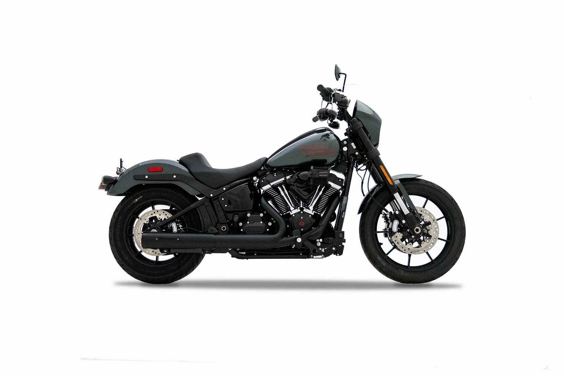 Rinehart HP40 4in Black 2 into 1 Slip-On Muffler For 2025-2026 Harley ...