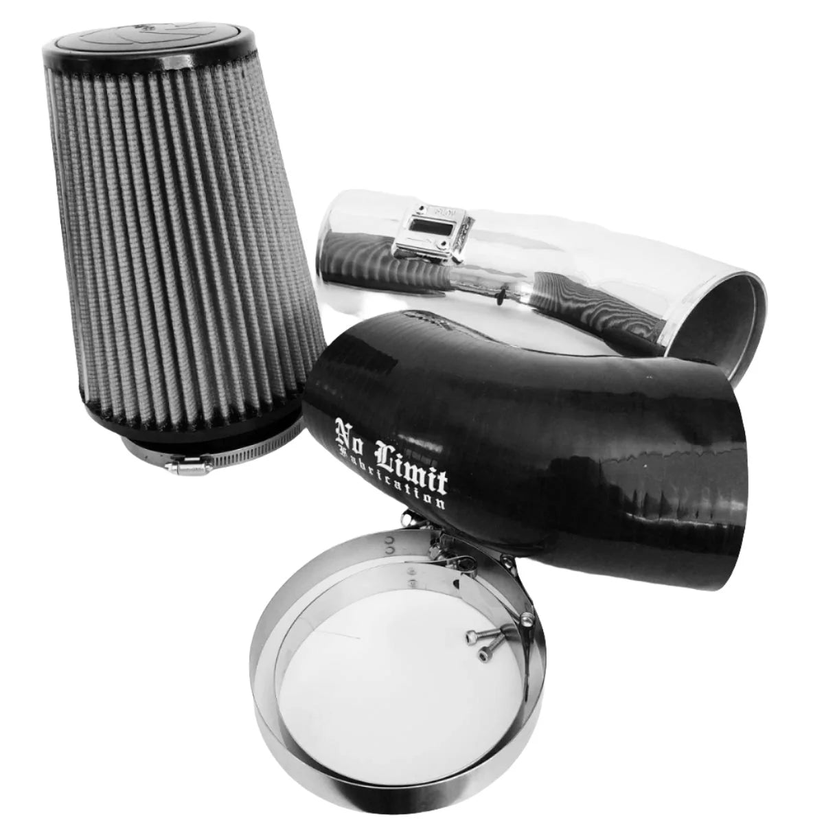 No Limit Fabrication Polished Cold Air Intake with Dry Filter For 2011 ...
