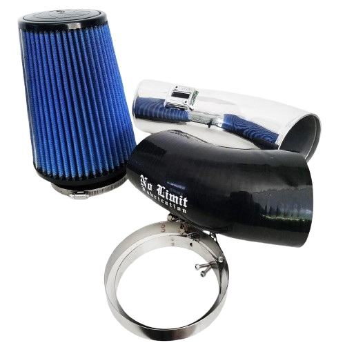 No Limit Fabrication Polished Cold Air Intake with Oiled Filter For 20 ...