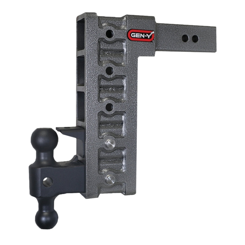 Gen-Y Mega Duty 12in Drop Hitch 21K Dual-Ball Pintle Lock For 2.5in Re ...