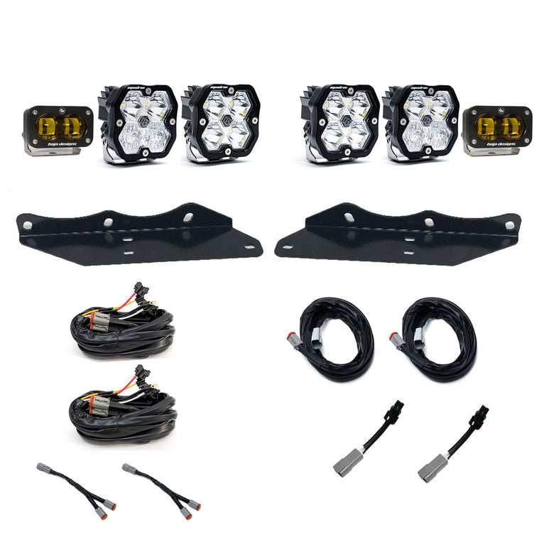 Baja Designs Squadron 2.0 Sport/S2 SAE Baja Amber Fog Pocket Kit 17-20 ...