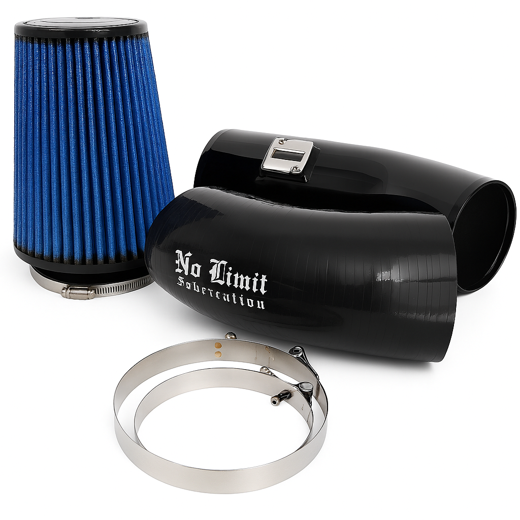 No Limit Fabrication Black Stage 1 Cold Air Intake with Pro5R Oiled Fi ...