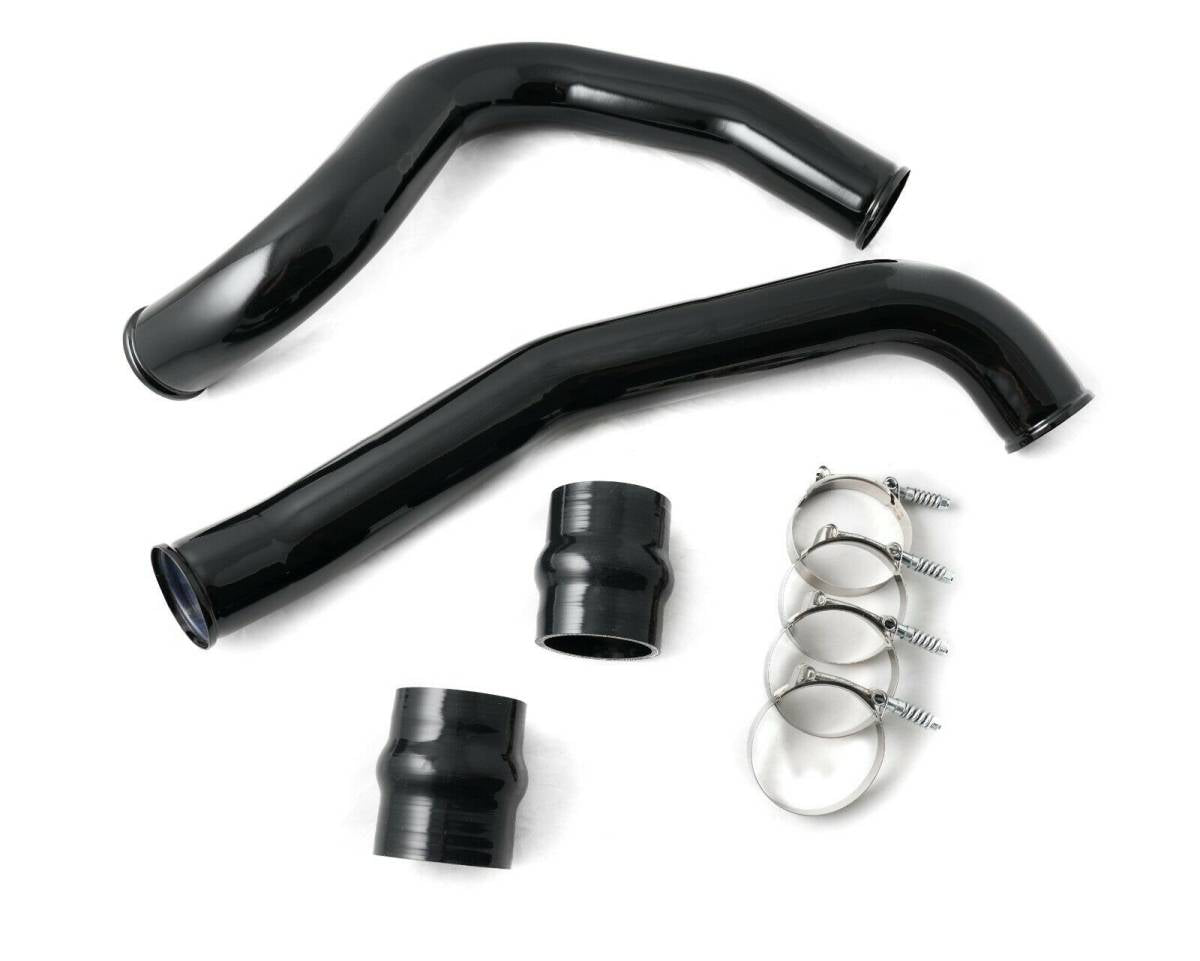 Rudy's Black Aluminum Hot & Cold Side Intercooler Pipe & Boot Kit For ...