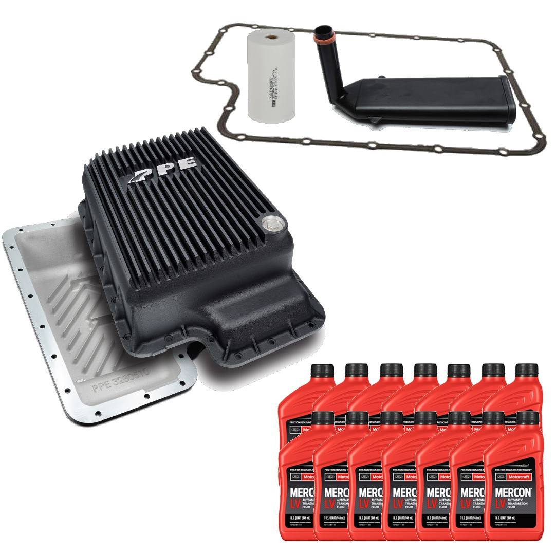 5R110 Transmission Service Kit & PPE Black Pan For 03-07 F-250/F-350/E ...
