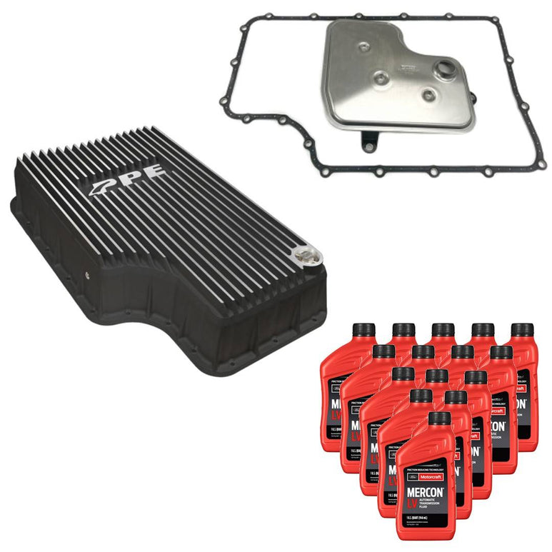 6R140 Transmission Service Kit & PPE Brushed Deep Pan For 11-19 Ford F ...