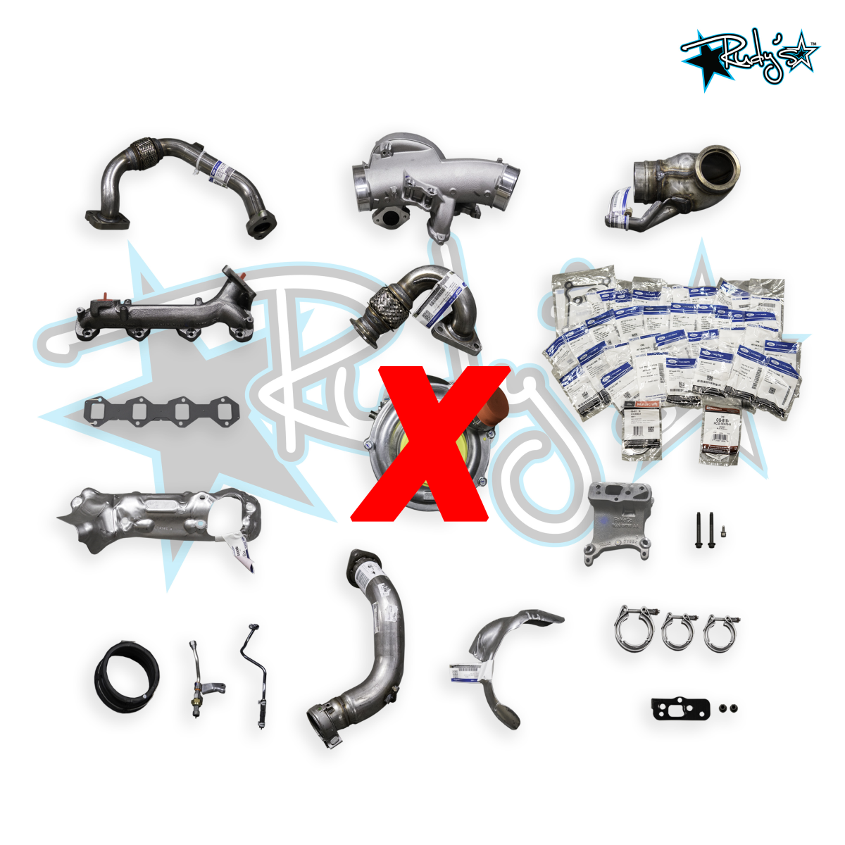 Rudy's Upgraded Retrofit Turbocharger Install Kit For 2011-2014 6.7L P ...