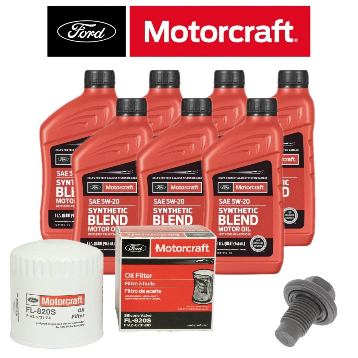 Motorcraft 5W-20 Oil Change Kit For 2000-2015 Ford Super Duty 5.4L/6.2 ...