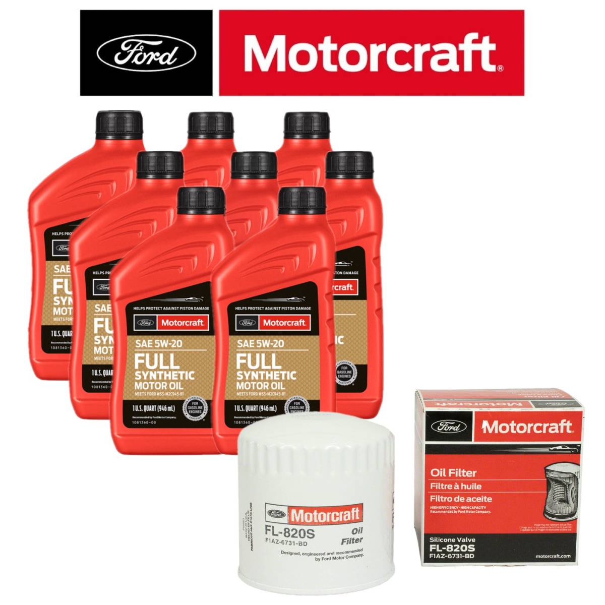 Motorcraft 5W-20 Full Synthetic Oil Change Kit For 2020+ Ford Super Du ...