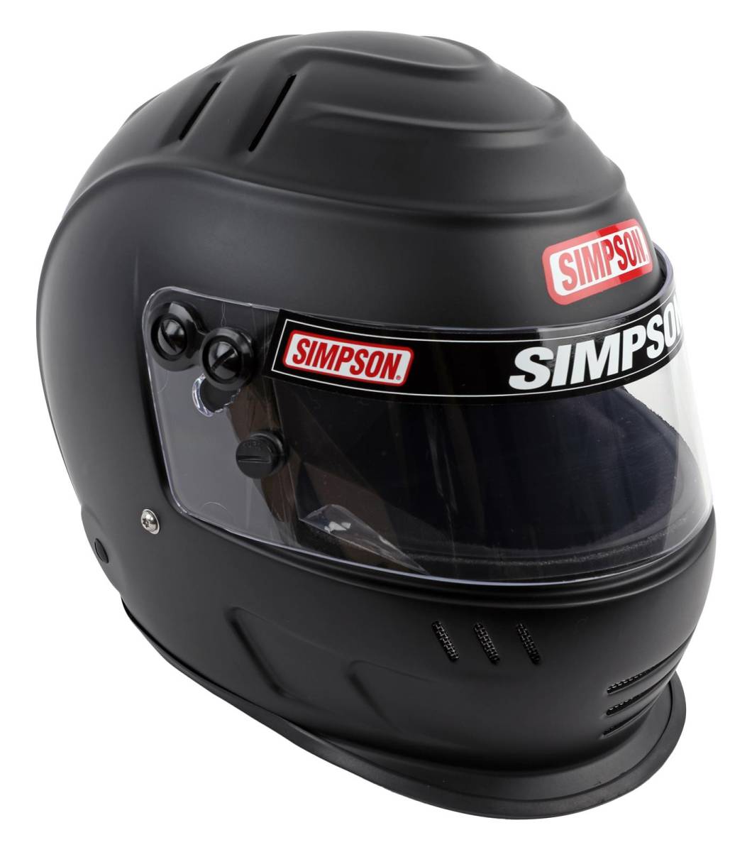 Simpson Racing Speedway Shark Racing Helmet Matte Black - 7 3/8 - DOT ...
