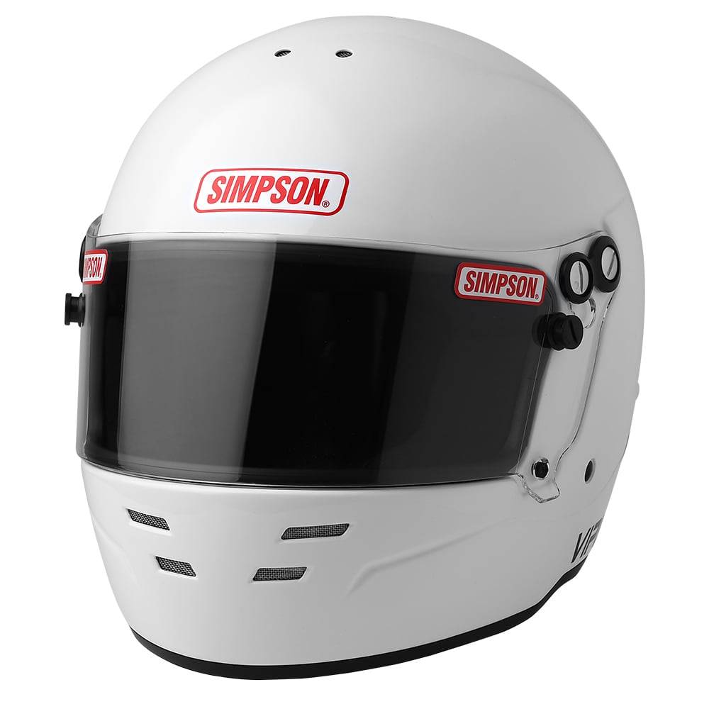 Simpson SA2020 Viper Motorcycle / Racing Helmet Gloss White - XXL - DO ...