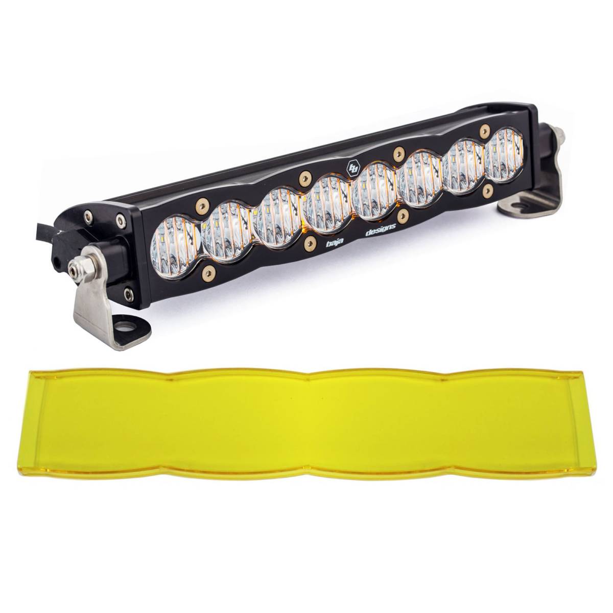 Baja Designs 10" Clear Wide Cornering S8 Straight LED Light Bar W/Amb ...