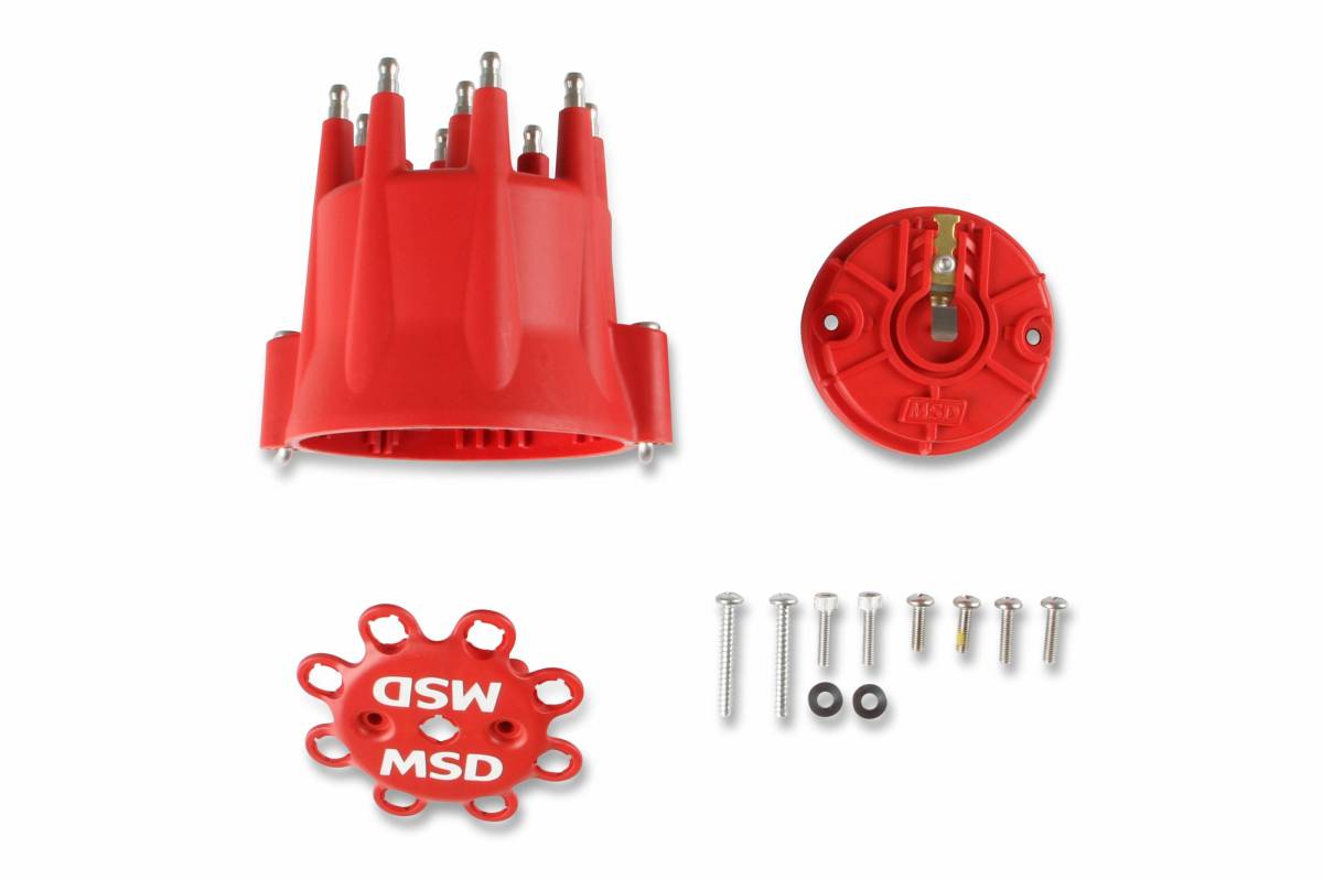 MSD Red Cap/Rotor Kit - Stainless Steel Terminals - High Dielectric St ...