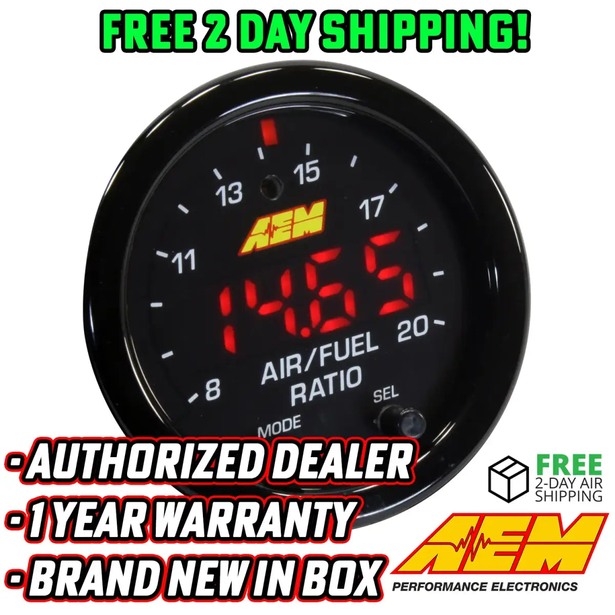 AEM Wideband Gauge X-Series 30-0300 AFR O2 UEGO Air Fuel Ratio Gauge K ...