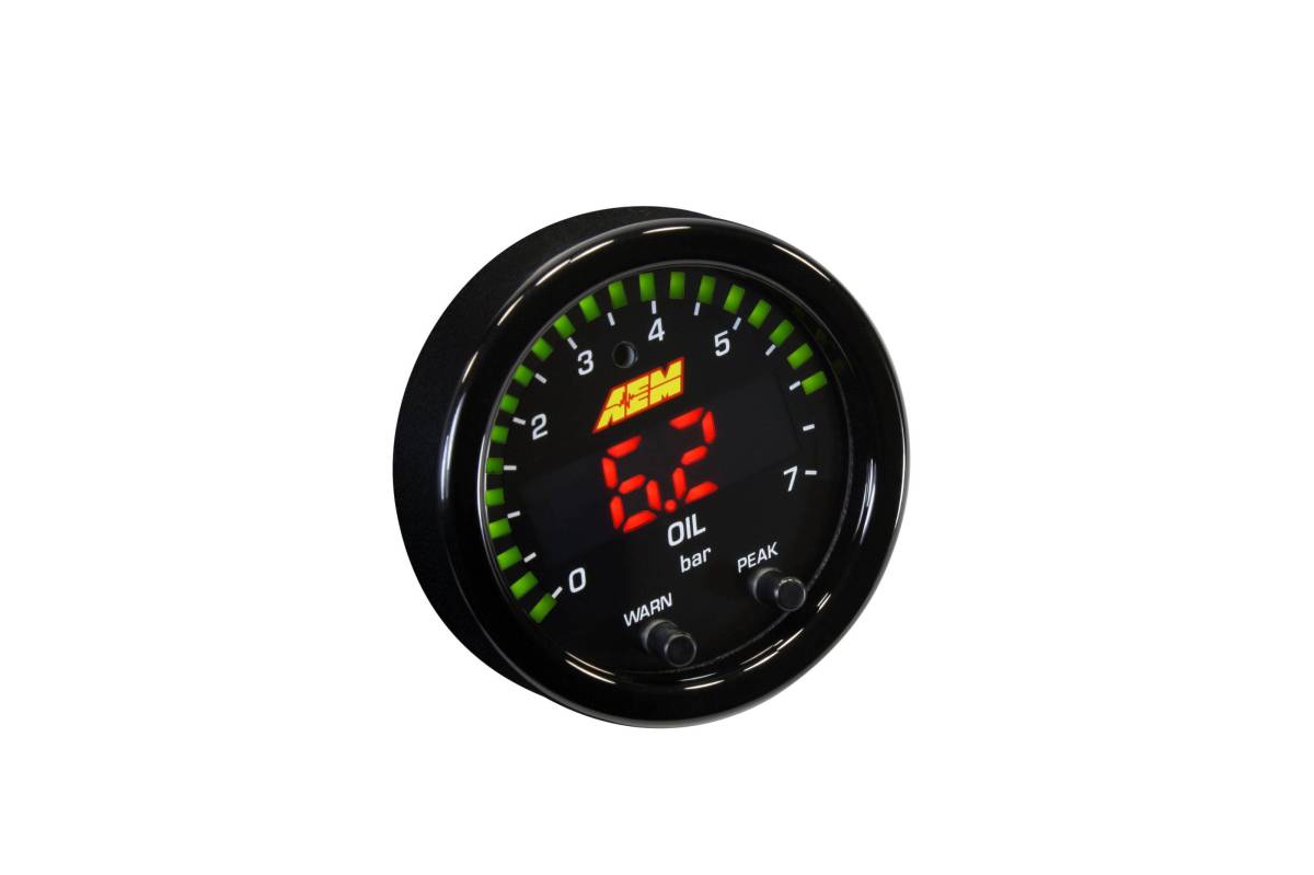 AEM X-Series Fluid Pressure Gauge - 30-0301 X-Series 100 PSI/7 BAR ...