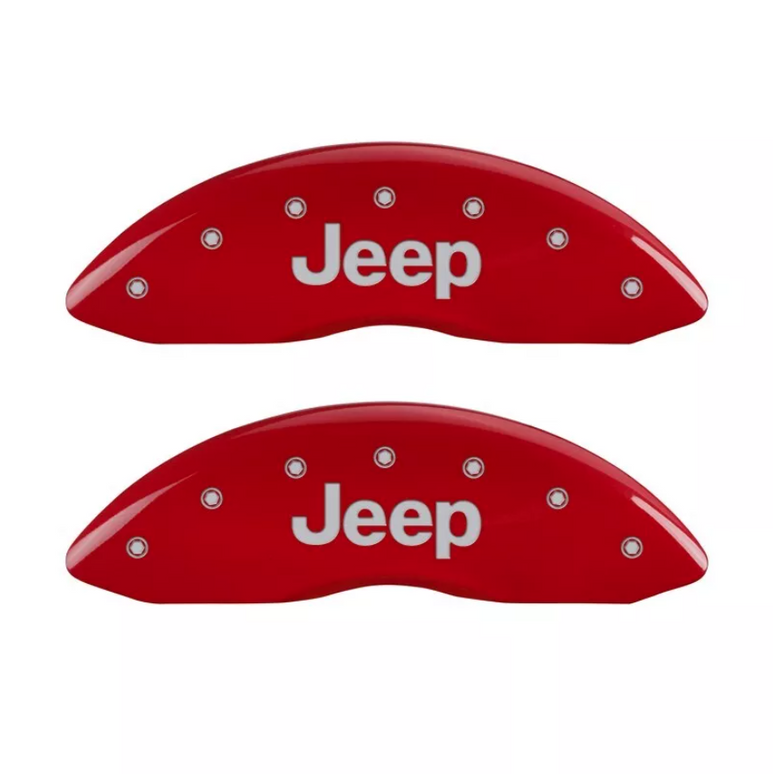 MGP Red Jeep Caliper Covers Front/Rear Set Grill For 11-22 Jeep Grand ...