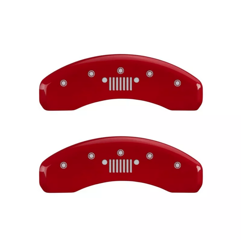 MGP Red Jeep Caliper Covers Front/Rear Set Grill For 11-22 Jeep Grand ...
