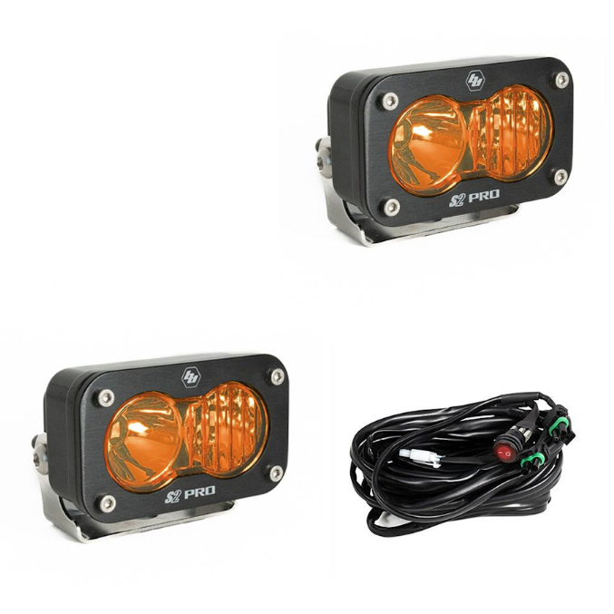 Baja Designs 2" S2 Pro Factory Amber Driving/Combo Beam LED Lights Pai ...