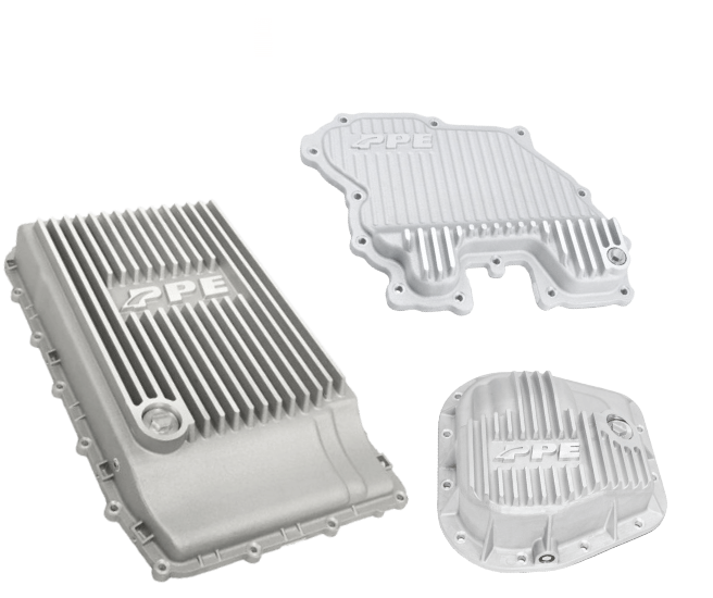 PPE Raw Trans Pan/Oil Pan/ Rear Diff Cover Kit For 18-21 Ford F150 3.0 ...