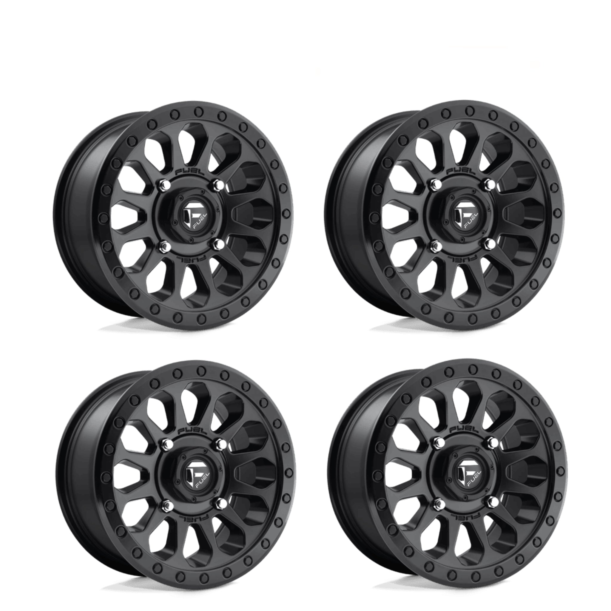(4) 14X7 Fuel UTV D579 Vector Wheels Matte Black 4X156 13 Offset – Rudy ...