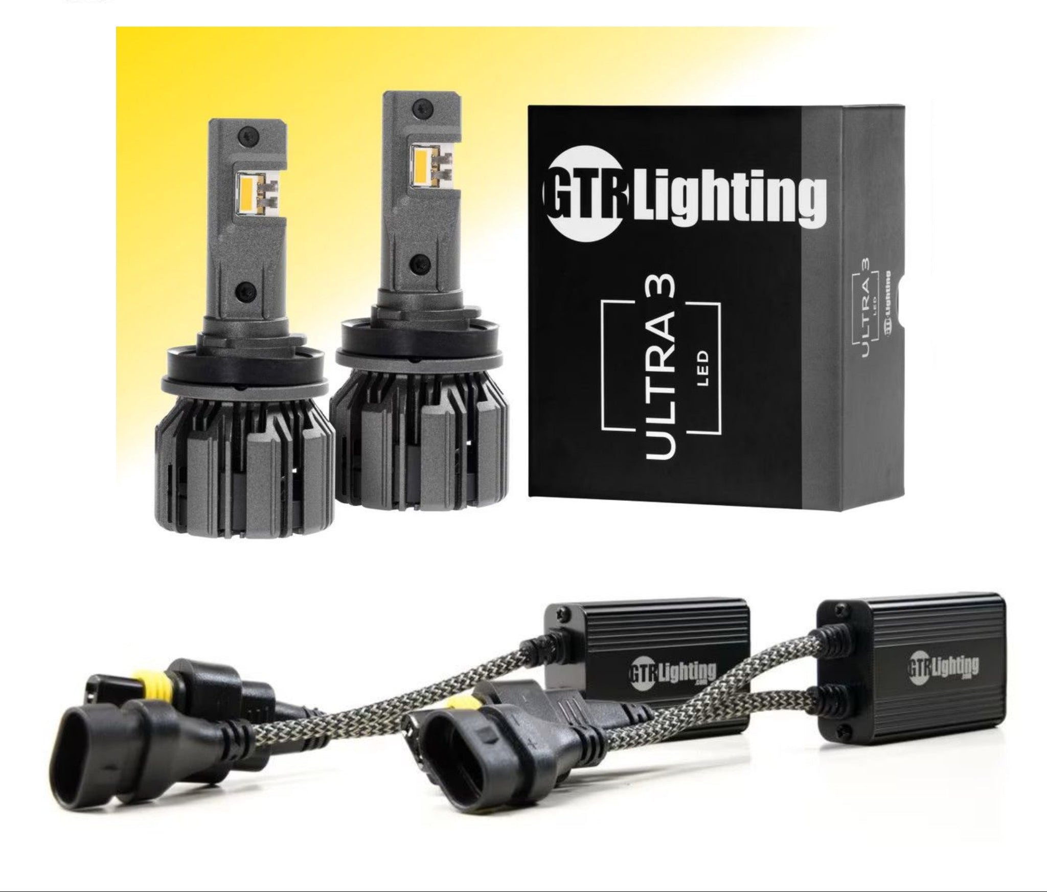 GTR Lighting Ultra 3.0 Yellow LED Bulbs 3000K with PWM Interface Modul ...