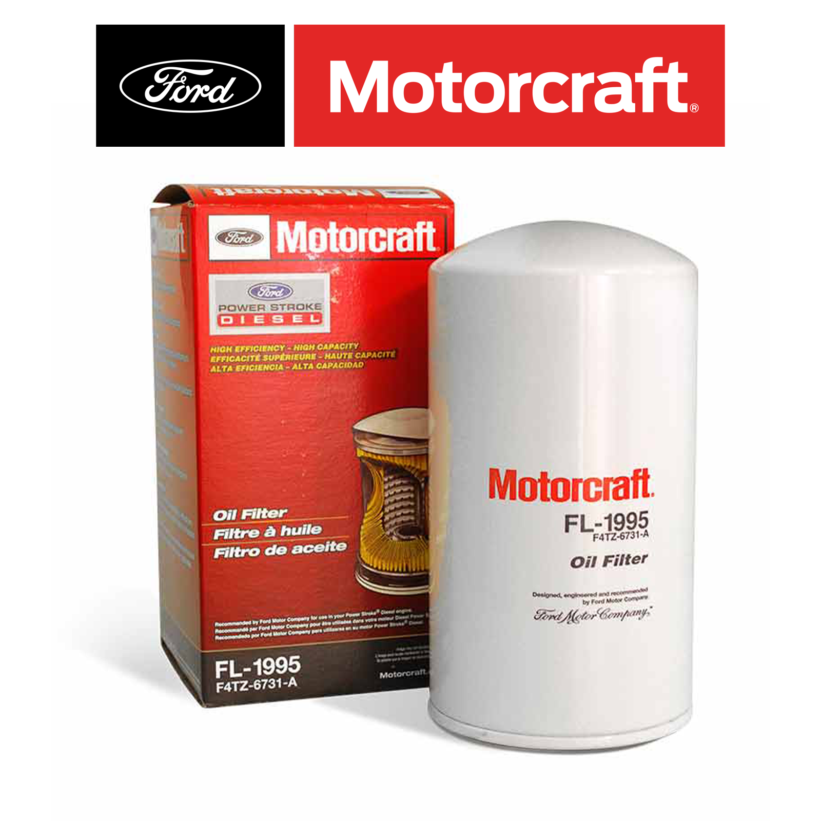 Ford OEM Motorcraft FL1995A Fuel Filter for 94-03 7.3L Powerstroke Die ...