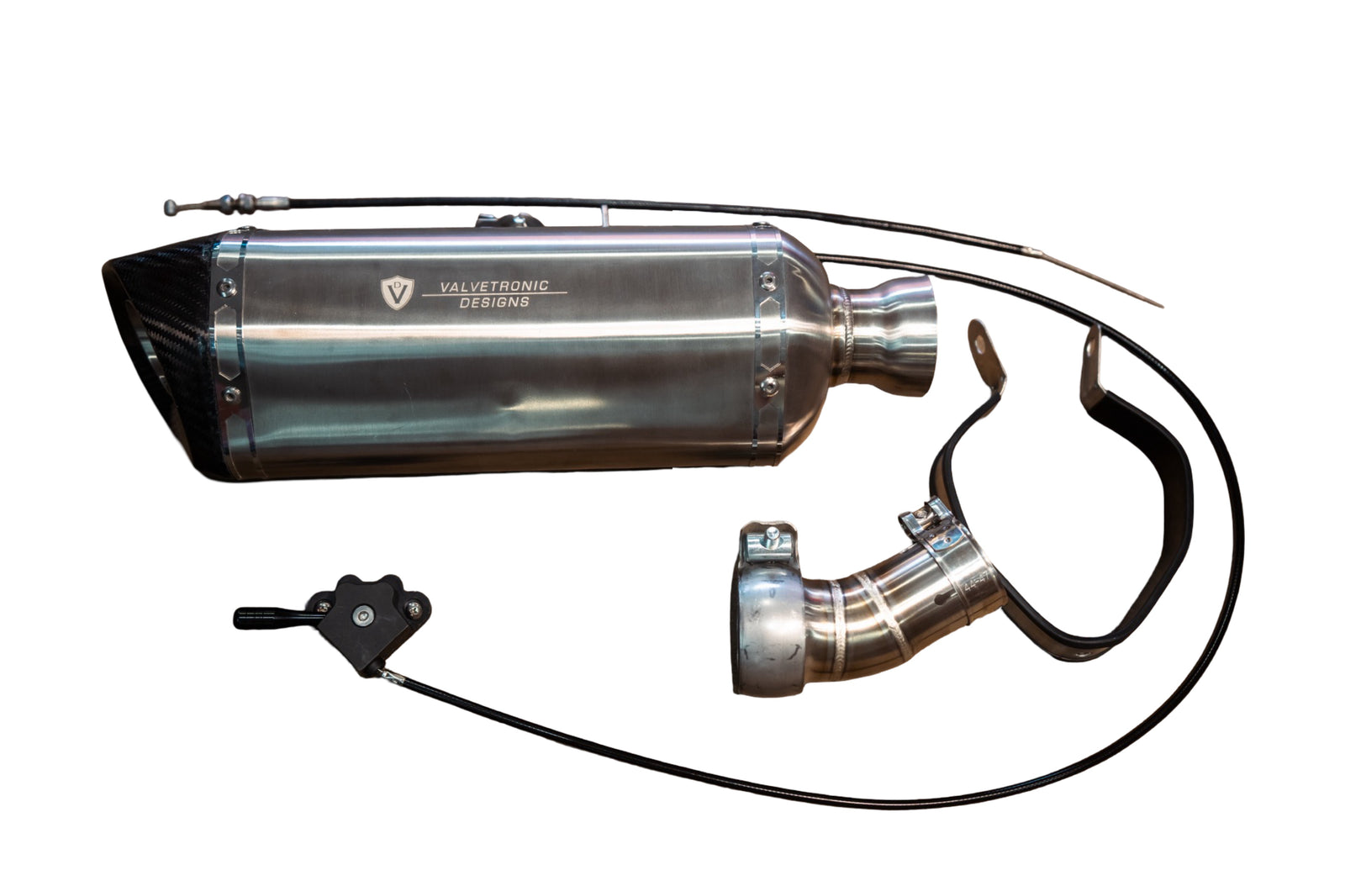 Valvetronic Universal Bike Valved Angled Muffler Kit 1.75" VTD.BIKE.SB ...